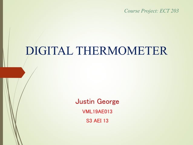 Digital Thermometer Arduino Based Abstract Details | PPTX | Physics ...