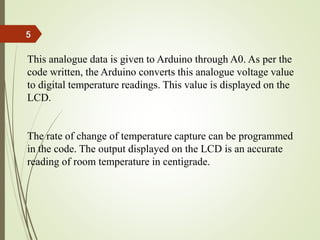 Digital Thermometer Arduino Based Abstract Details | PPTX