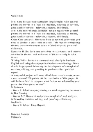 Course Project Development and Analysis of Two Mini Case Studies.docx