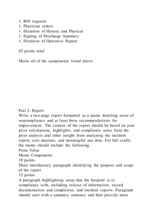 Course Project Hospital Data Analysis and ReportingObjectiveThe | DOCX