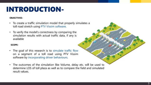 TRAFFIC SIMULATION AT TOLL ROAD SECTION USING VISSIM SOFTWARE | PPTX ...
