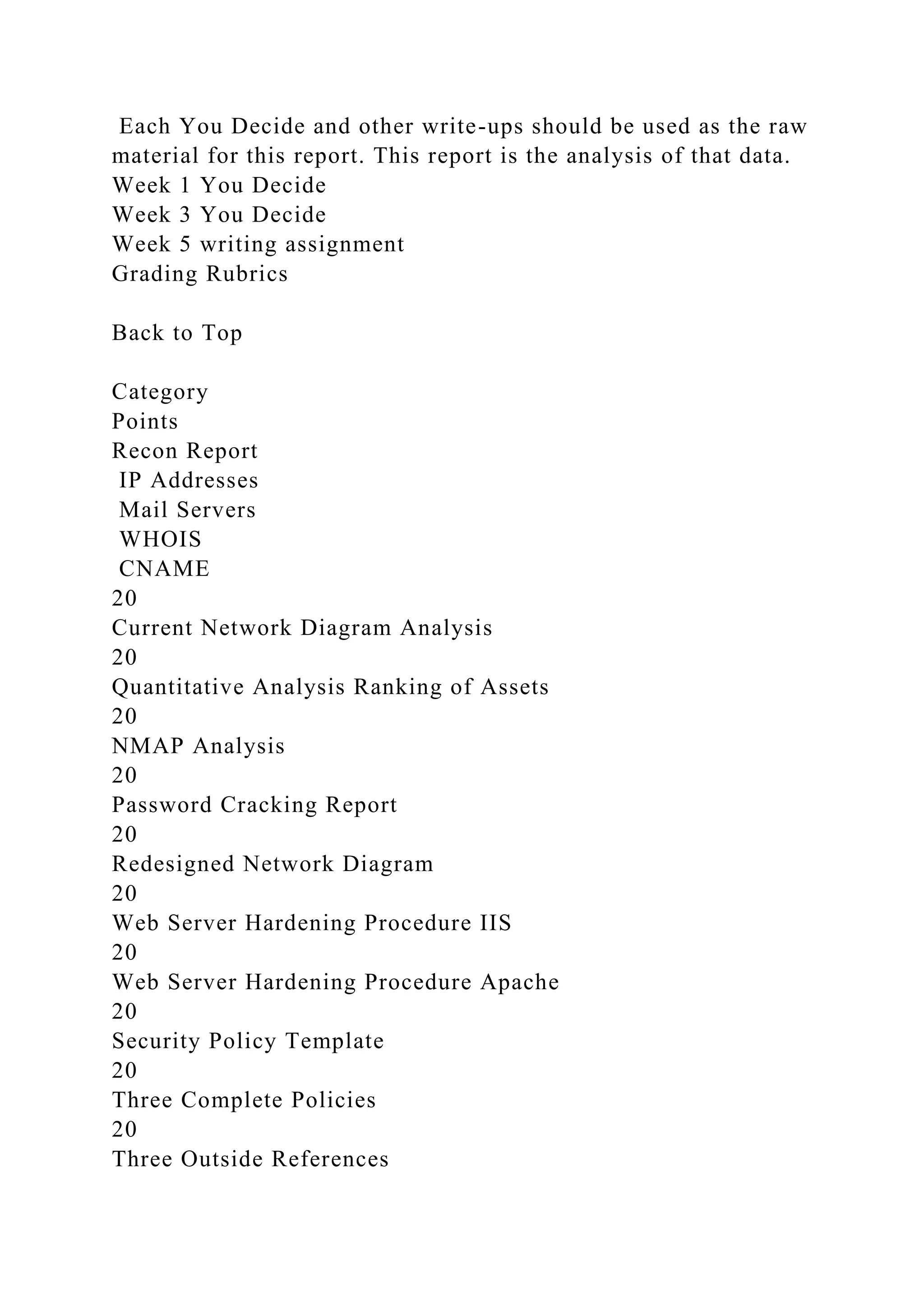 Course Project Security Analysis and Redesign of a Network Object.docx
