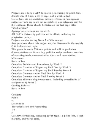 Course Project TITLEObjective Project Requirements Gu.docx