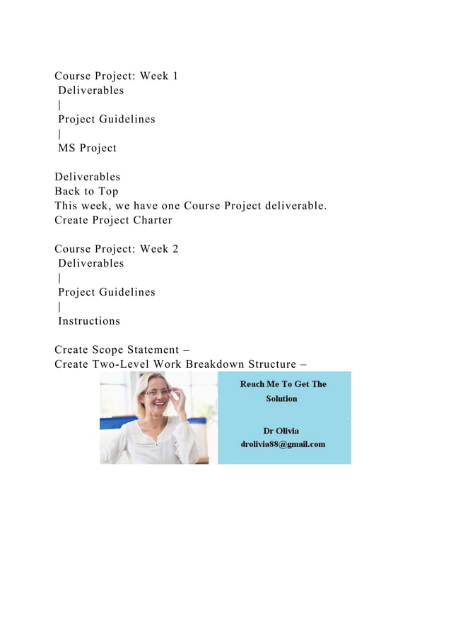 Course Project Week 1 Deliverables Project Guidelines .docx