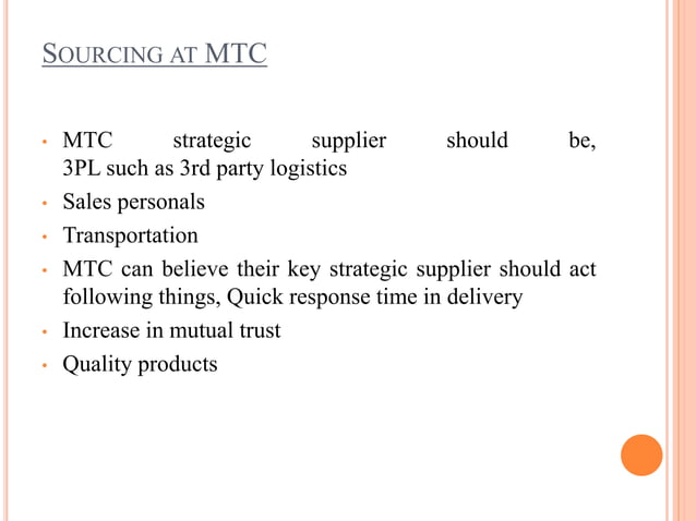 Coursera assignment-supply-chain-capston medical-technologies-corporation-mtc | PPT