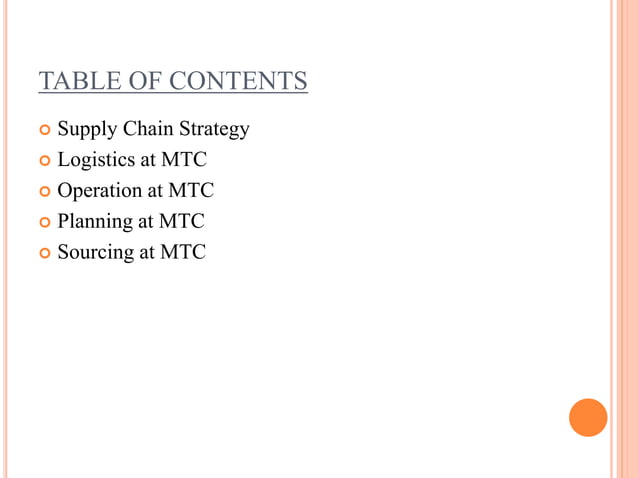 Coursera assignment-supply-chain-capston medical-technologies-corporation-mtc | PPT