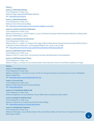 Resources of Coursera Gamification Course | PDF