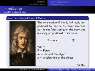Coursera - Introductory Physics I with Laboratory - Laboratory Report ...