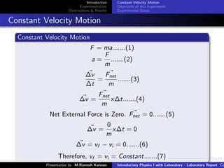 Coursera - Introductory Physics I with Laboratory - Laboratory Report ...