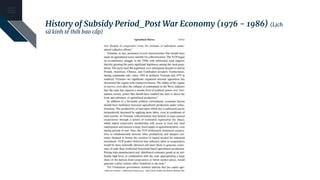 An analysis of Vietnam's subsidy period | PPTX