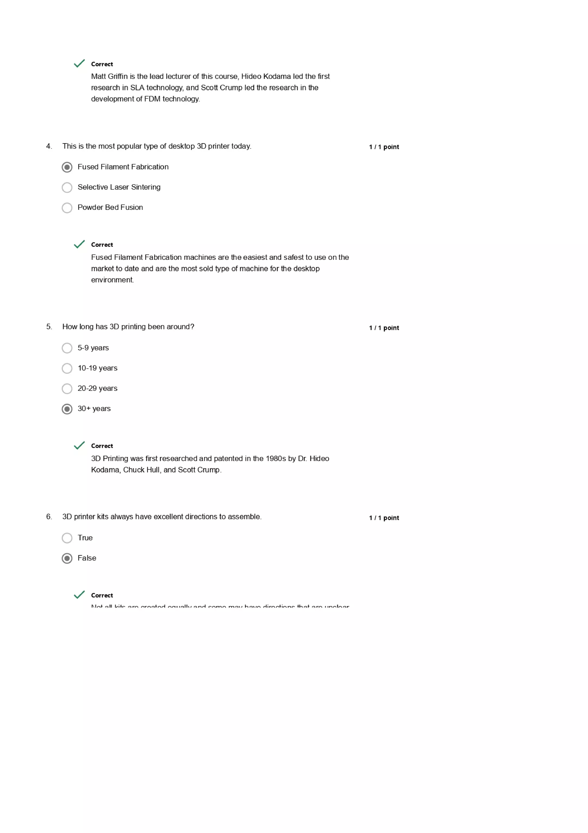 Coursera 3D Printing Hardware Questions and Answers | PDF