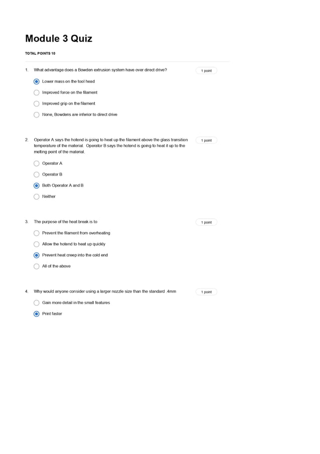 Coursera 3D Printing Hardware Questions and Answers | PDF | Free Download