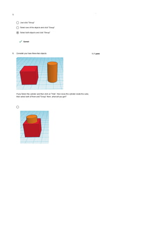 Coursera 3D Printing Software Questions and Answers | PDF