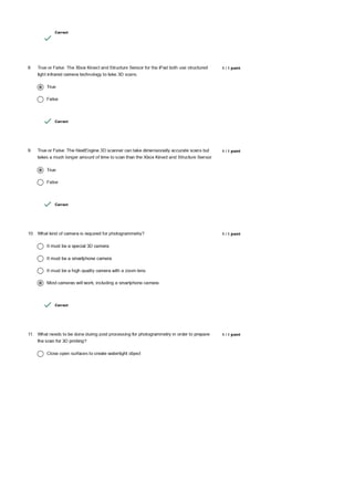 Coursera 3D Printing Software Questions and Answers | PDF