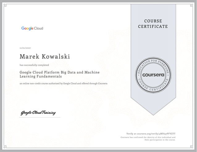 Google Cloud Platform Big Data and Machine Learning Fundamentals | PPT
