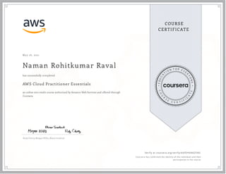 Coursera certification- AWS Cloud | PPT