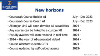 Revising Coursera courses with Gen AI: mapping our journey in 2023 | PPT