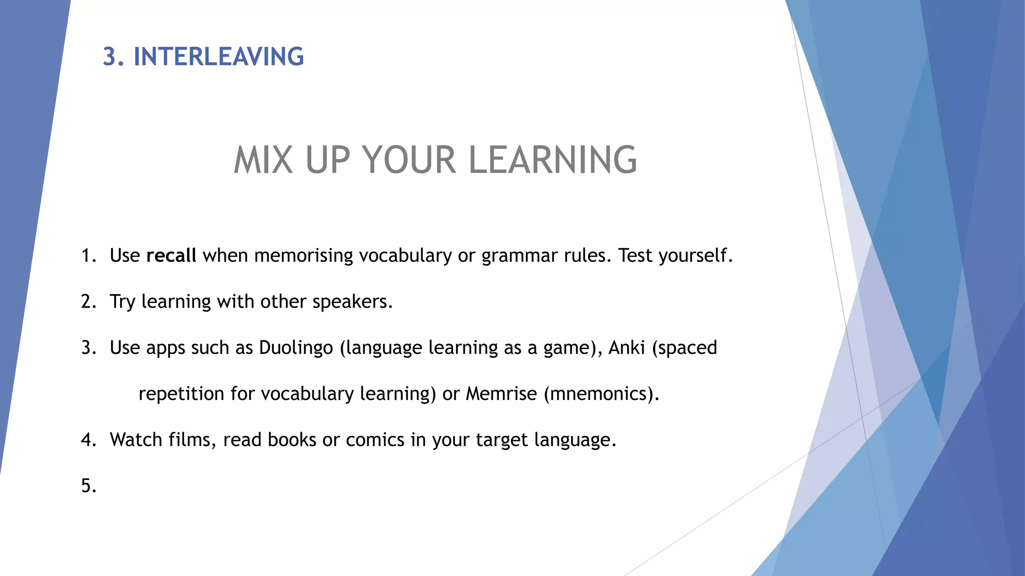 3 Keys to Improve Language Learning | PPT