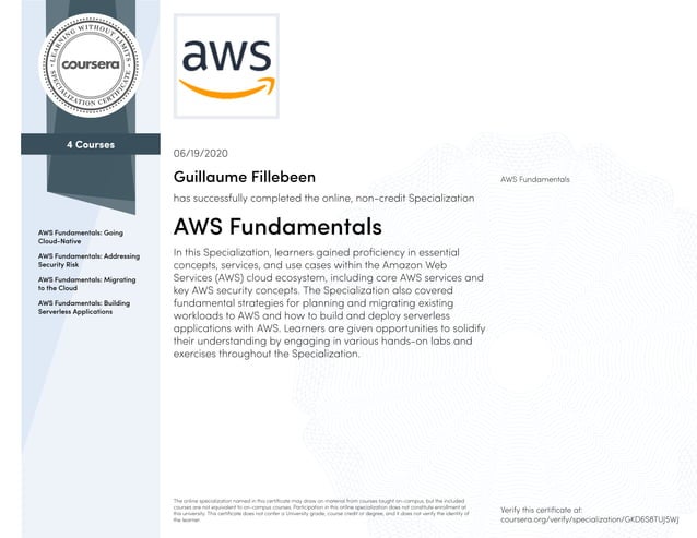 Coursera aws fundamentals | PDF
