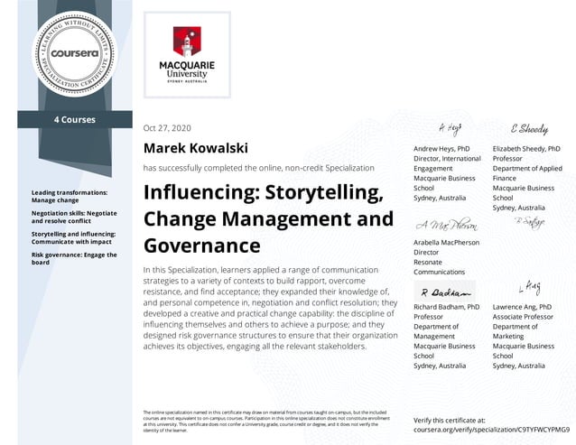 Influencing: Storytelling, Change Management and Governance | PDF