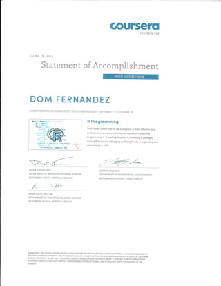 Coursera Certificates | PDF
