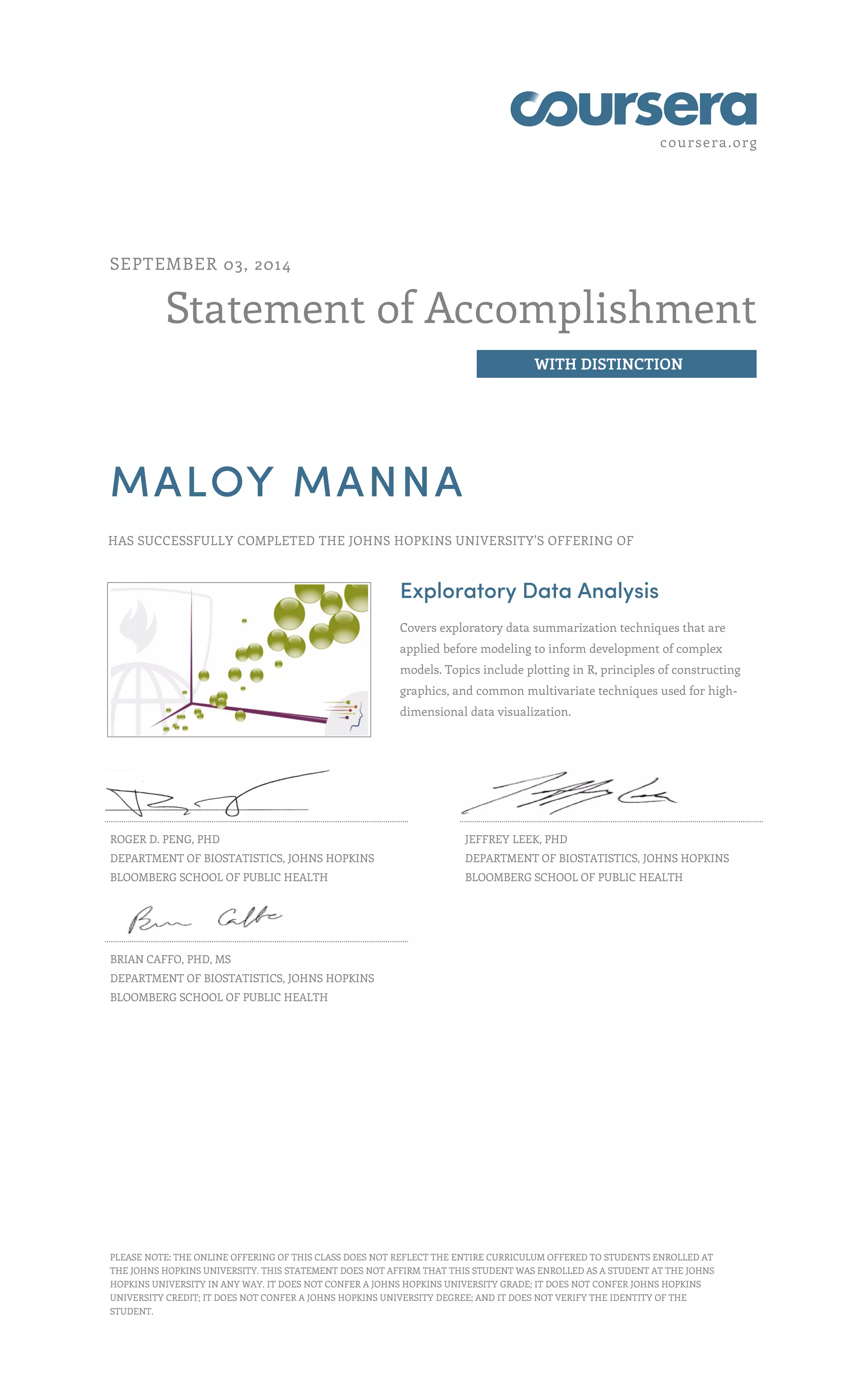 Coursera Exploratory Data Analysis 2014 | PDF
