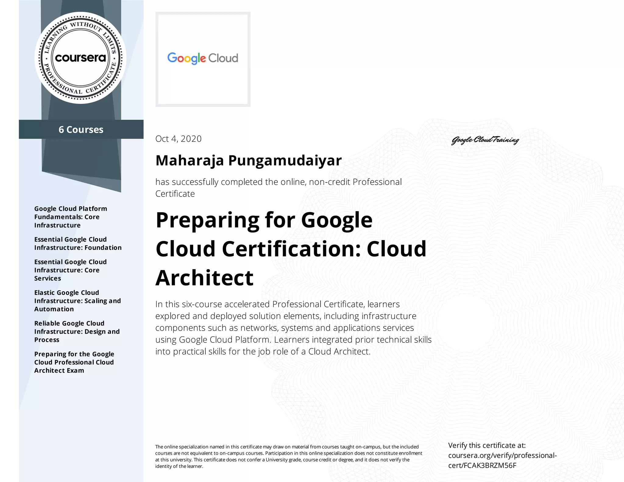 Coursera Googke Cloud Certification Cloud Architect | PDF | Cloud ...