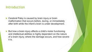 Understanding Neurobiology final project: Cerebral palsy | PPT