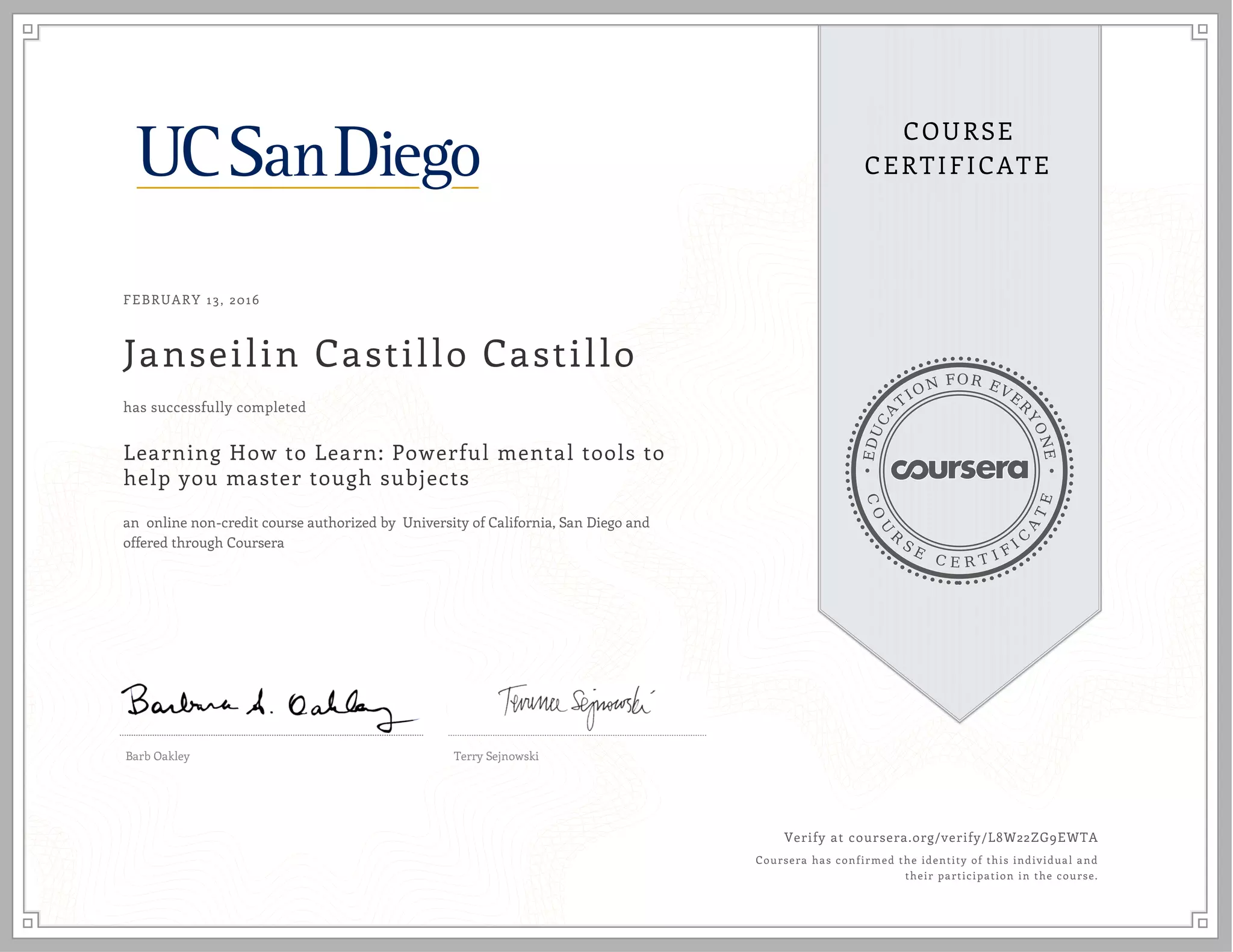 Lerning how to learn coursera | PPT