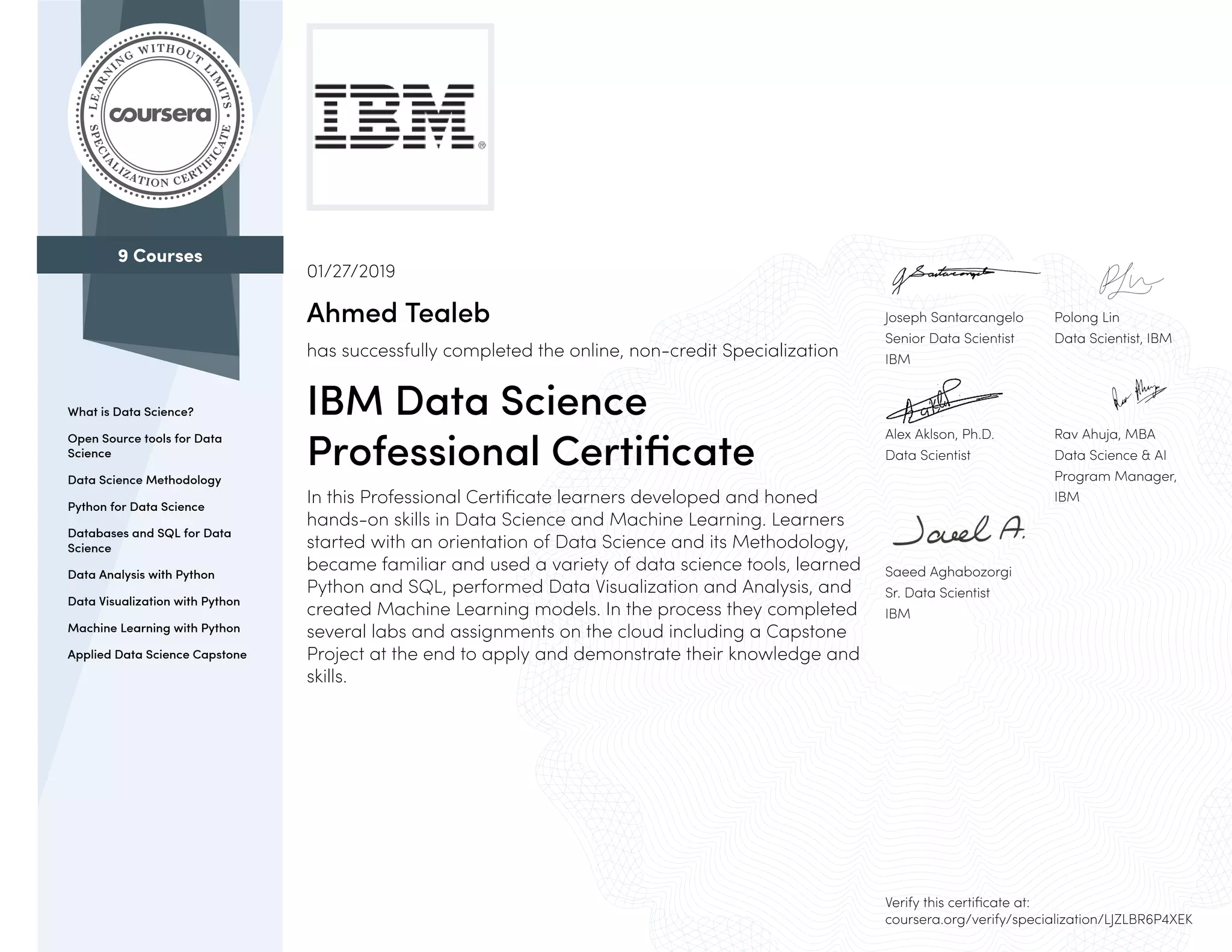 IBM Data Science Professional Certificate | PDF | Technology & Computing