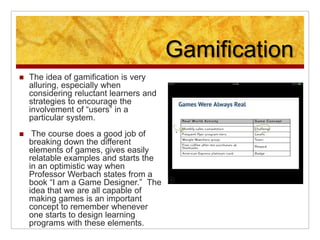 Coursera Reflections on Gamification | PPT