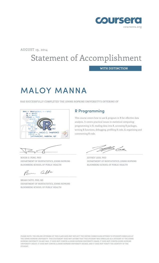 Coursera R Programming 2014 | PDF