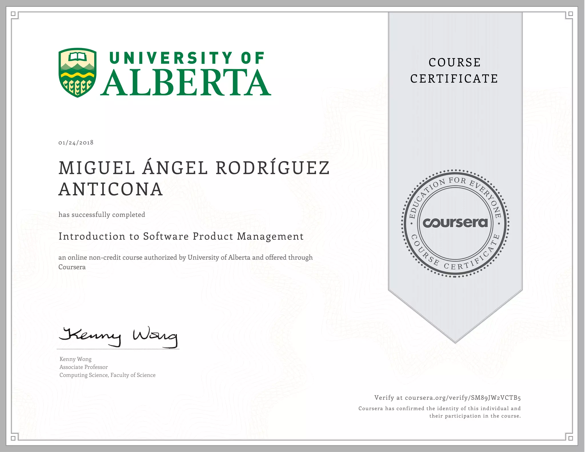 Introducion to Software Product Management Certificate | PPT