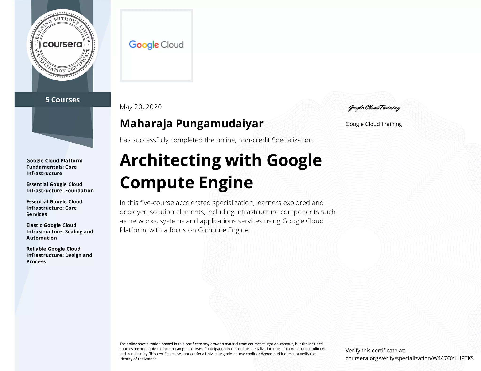 Coursera - Architecting with Google Compute Engine | PPT