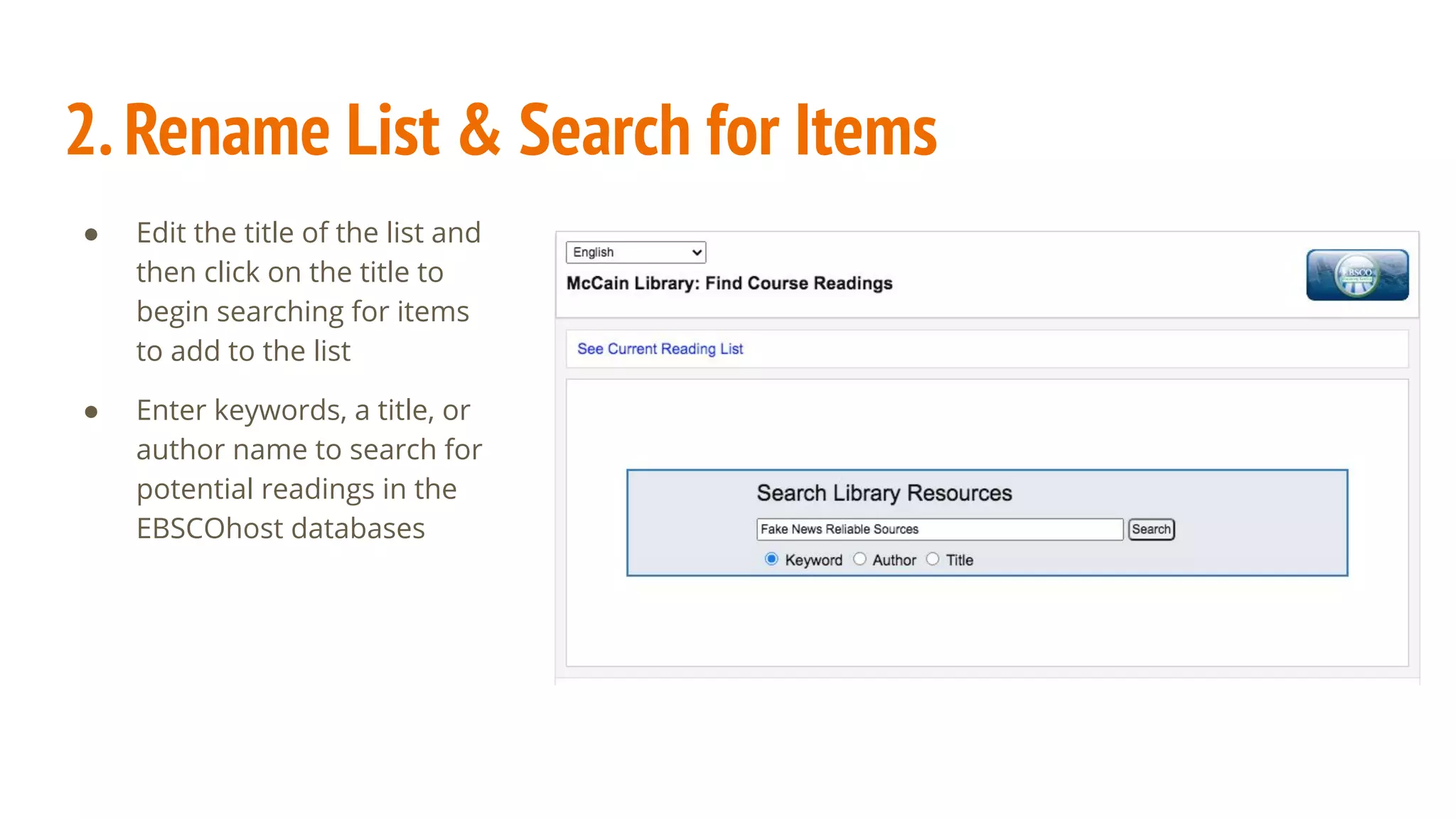 Canvas Reading List Tool | PPT