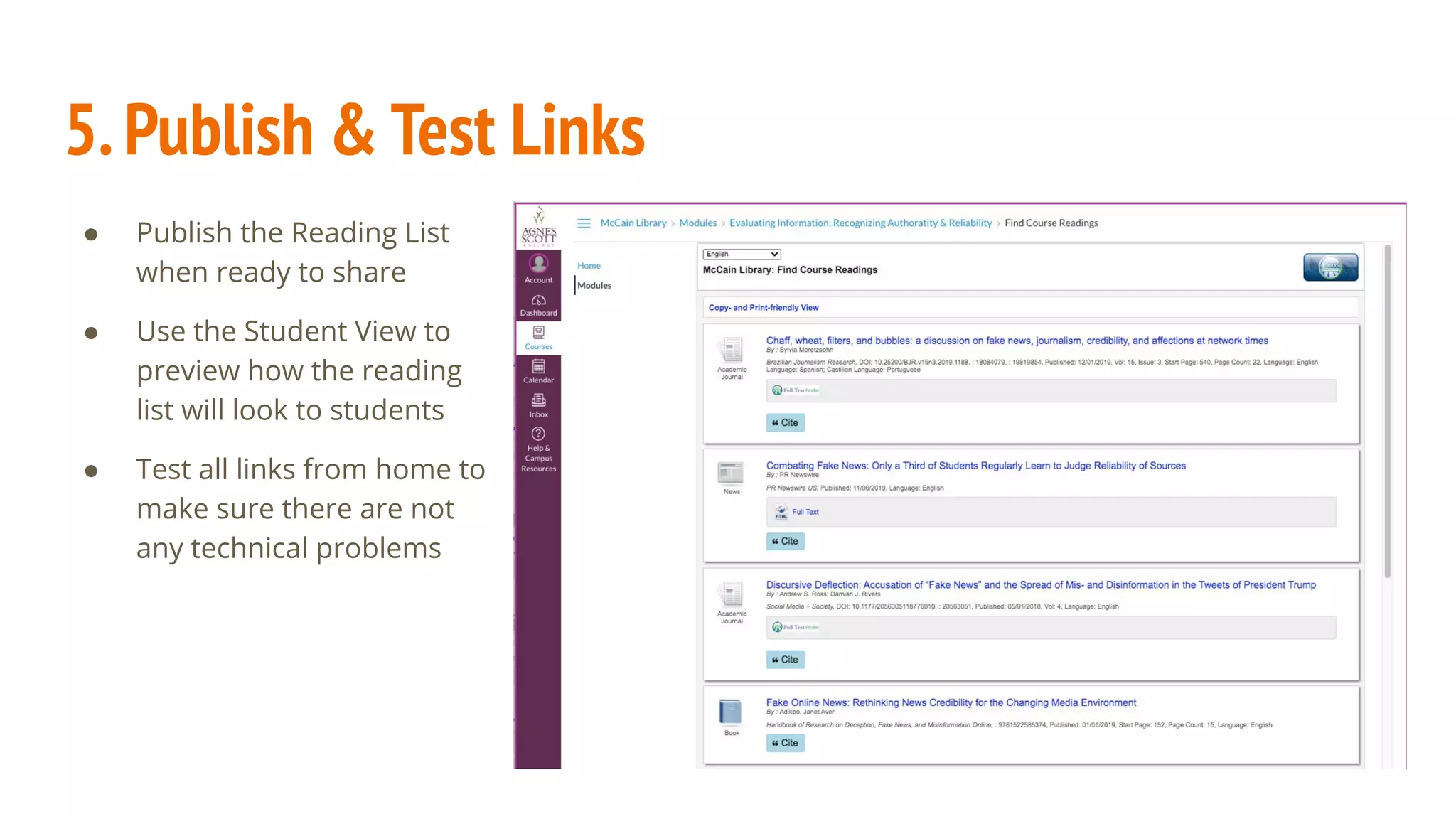 Canvas Reading List Tool | PPT