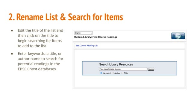 Canvas Reading List Tool | PPT