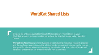 Course Reading Lists : Syllabus Building with Library Resources & Open Educational Resources | PPT