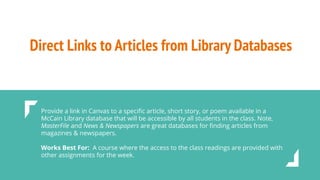 Course Reading Lists : Syllabus Building with Library Resources & Open Educational Resources | PPT