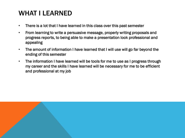 Course reflection assignment | PPT
