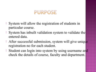 Course registration system | PPT