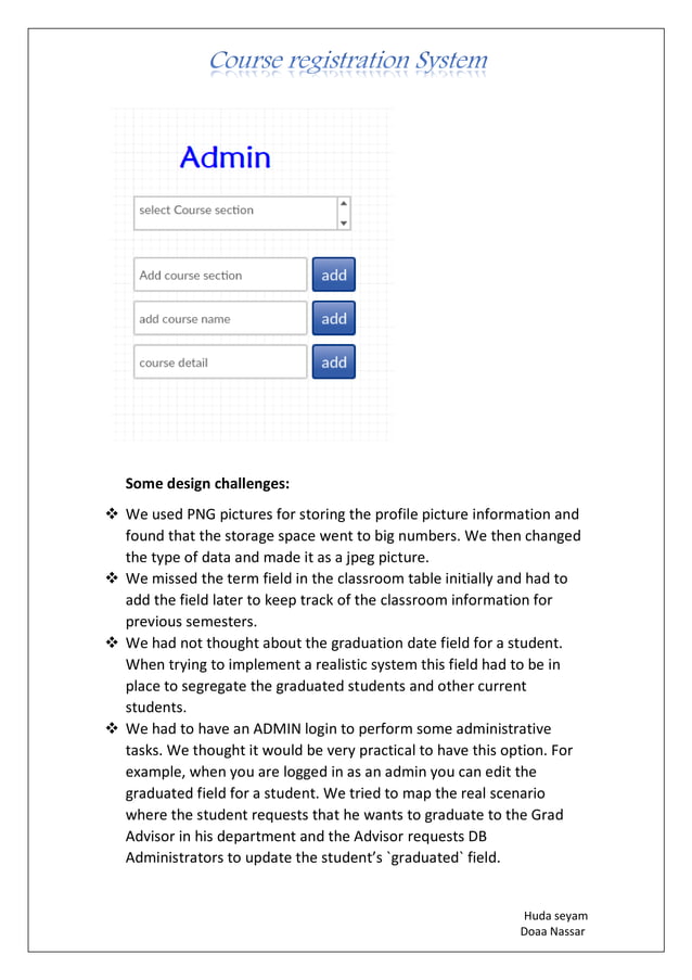 Course registration system | PDF | Databases | Computer Software and ...