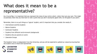 Course rep training 1 Role overview | PPTX