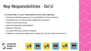 Course rep training 1 Role overview | PPTX