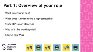 Course rep training 1 Role overview | PPTX