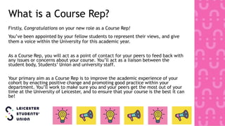 Course rep training 1 Role overview | PPTX