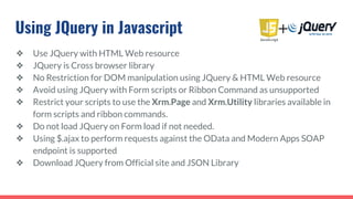 Dynamics 365 CRM Javascript Customization | PPT