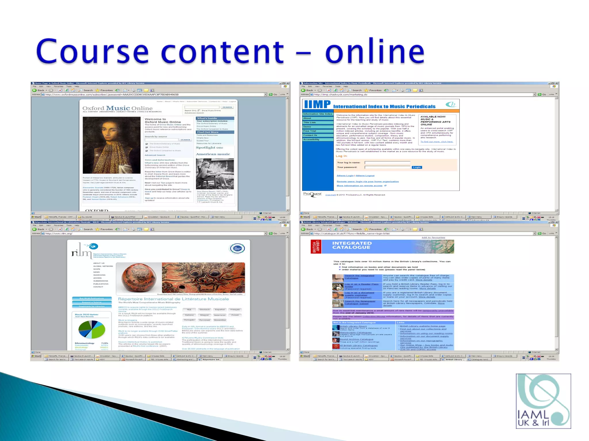 Cources and Education for library staff who work with music: a UK ...