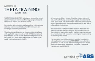 THETA TRAINING CENTER Course Catalog | PDF