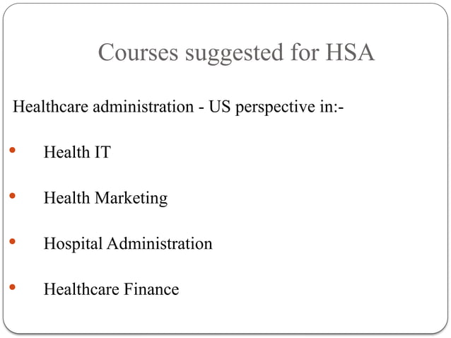 Courses in Healthcare Administration for HSA finalized.pptx